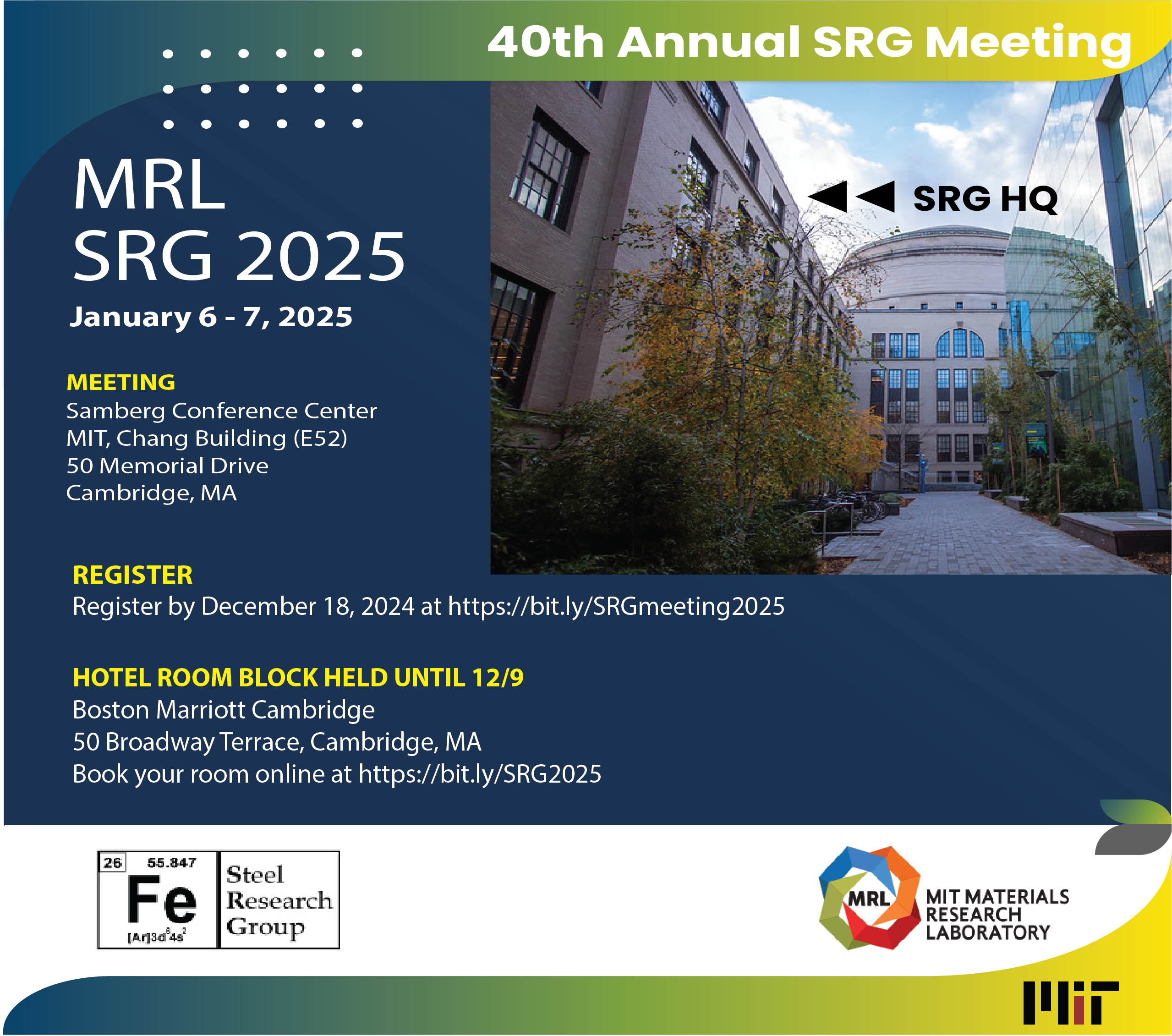 40th Annual SRG Meeting | MIT Materials Research Laboratory